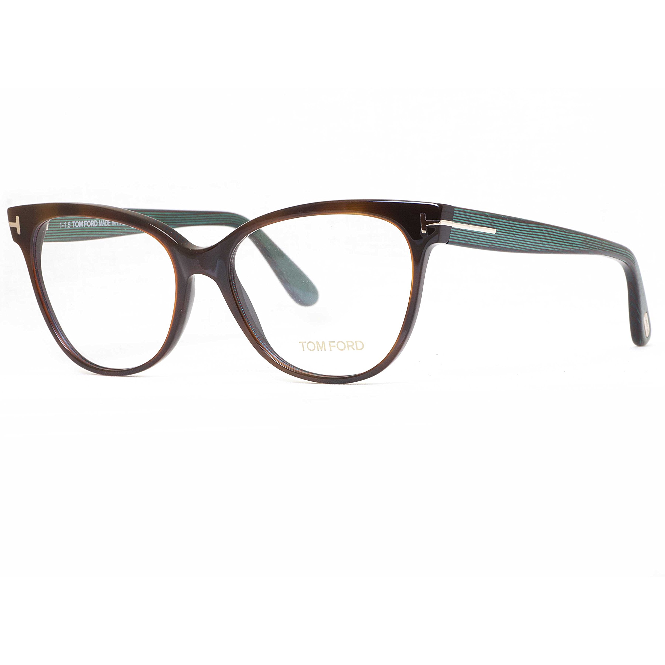 Tom Ford Cateye Eyeglasses TF5291 052 Havana/Iridescent Chalkstripe 55mm FT5291