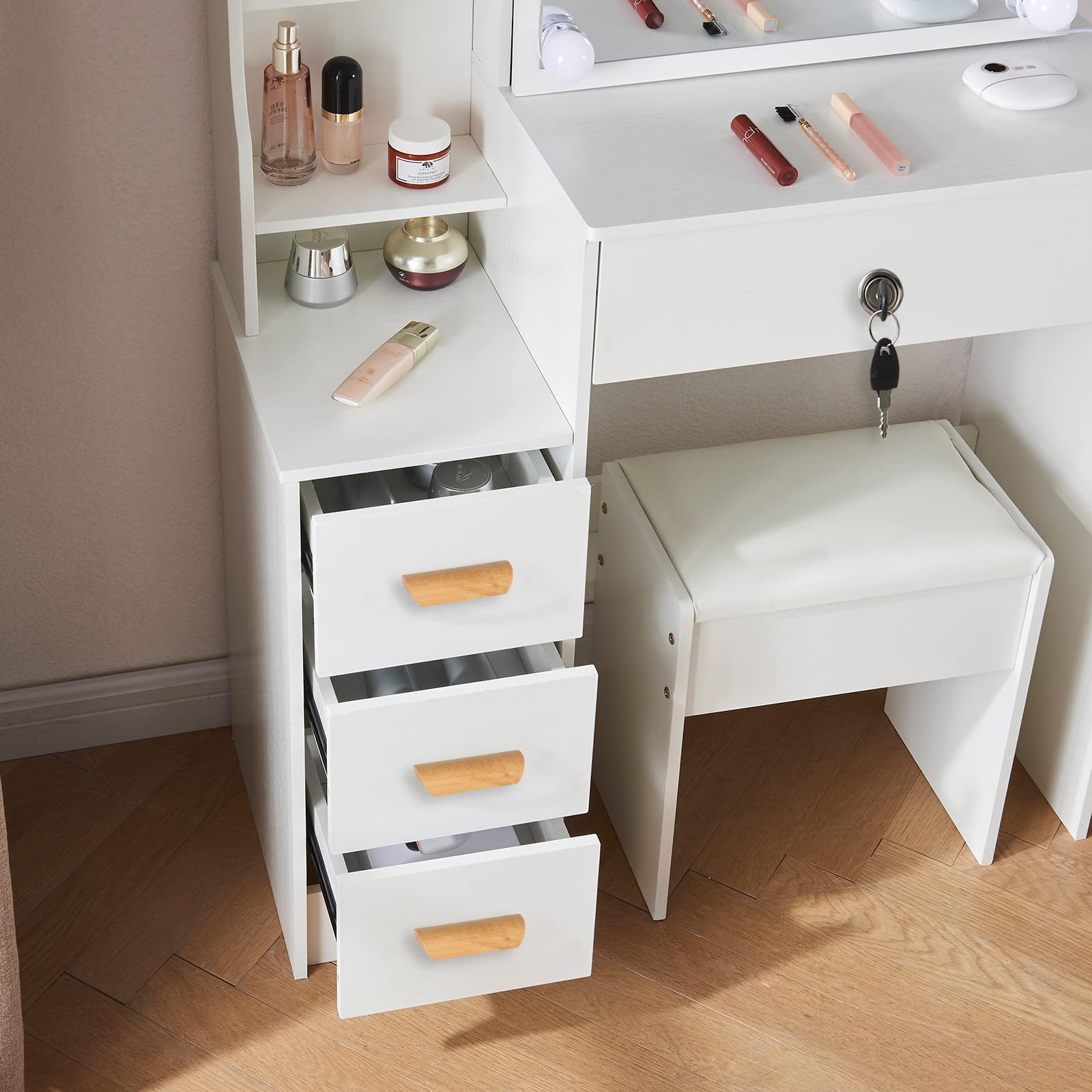 YAMISSI Hollywood Makeup Vanity Set for Girls and Women (YMS-02PW)