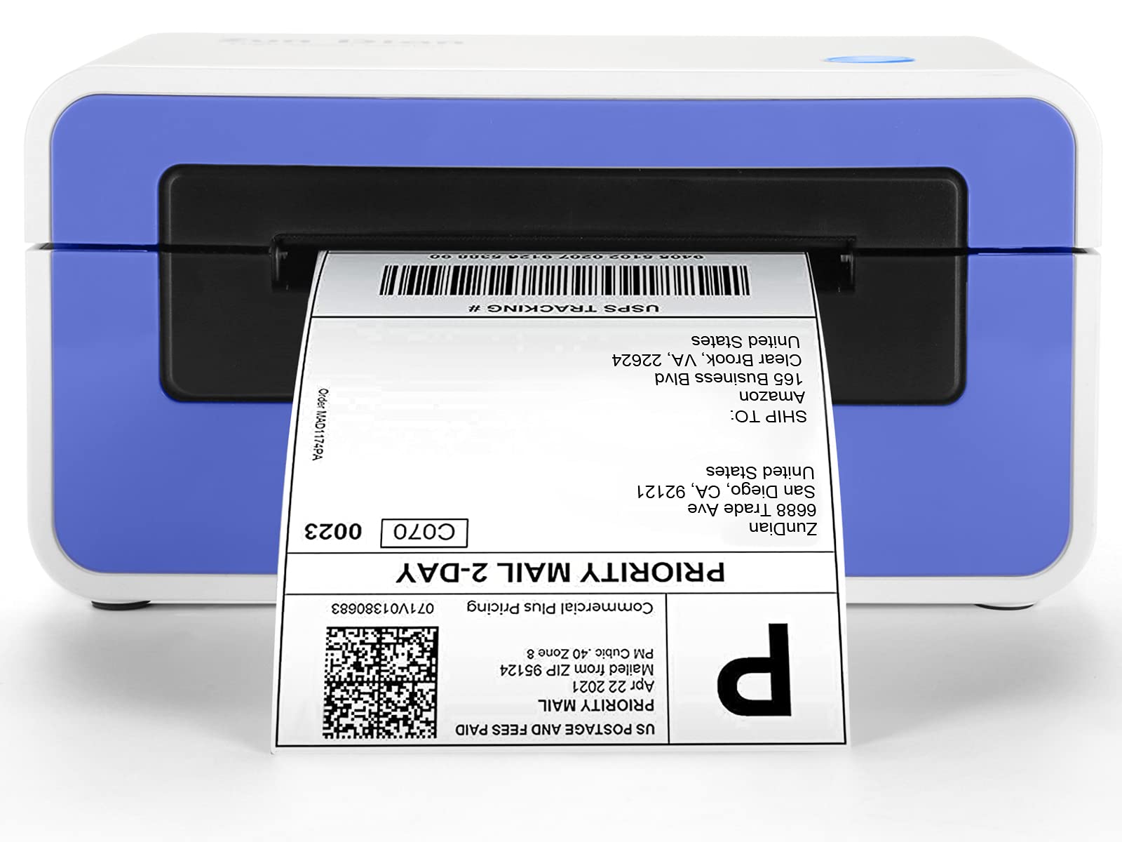 ZunDian Thermal Label Printer, 150mm/s 4x6 Shipping Label Printer, Thermal Printer for Shipping Packages, USB Lable Maker for Home Small Business, Compatible with Shopify, Amazon, Ebay, Etsy & USPS