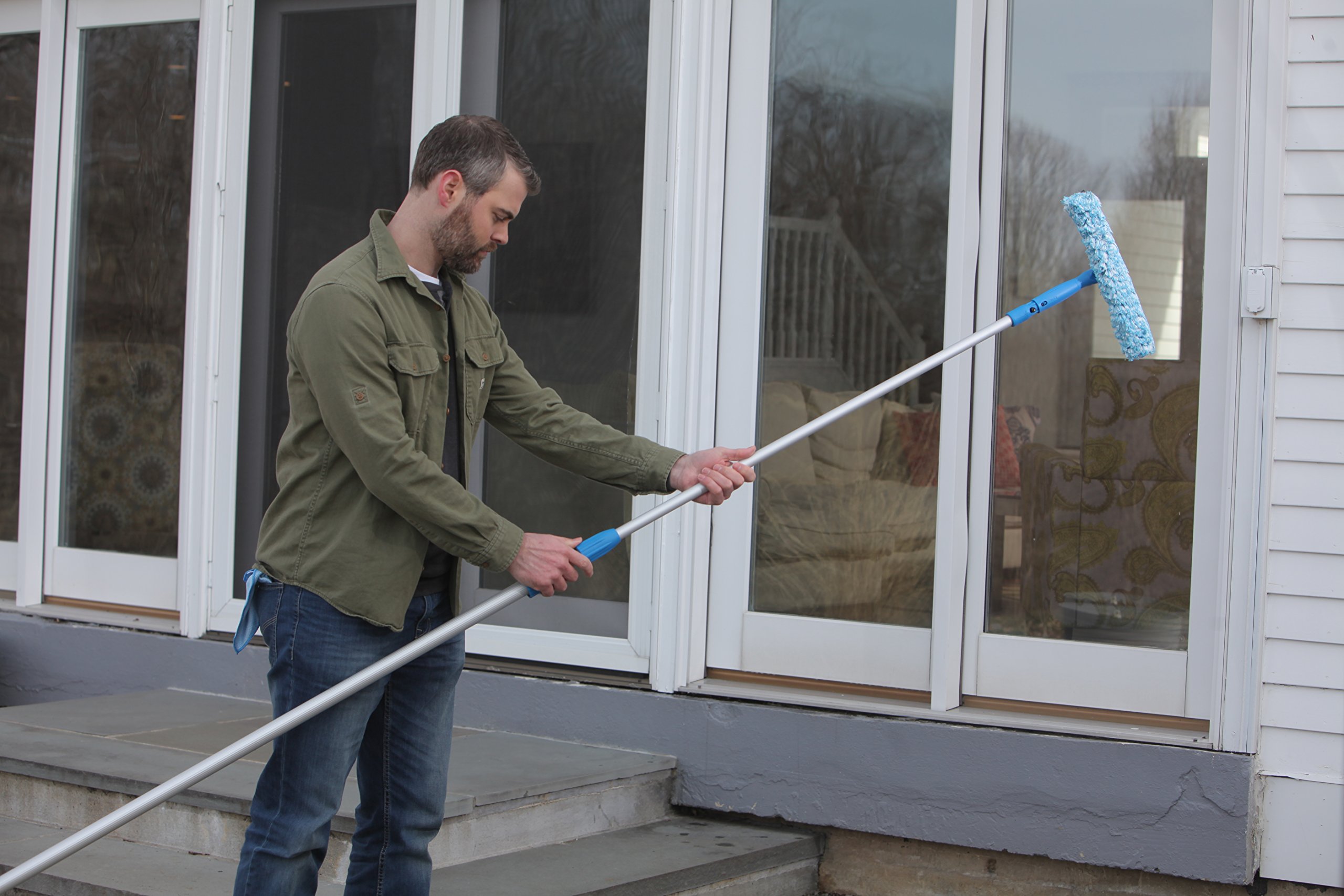 Unger Professional Connect & Clean Telescoping Extension Multi-Purpose Pole, Window, Dusting, 6-16 Foot with Removable Cone