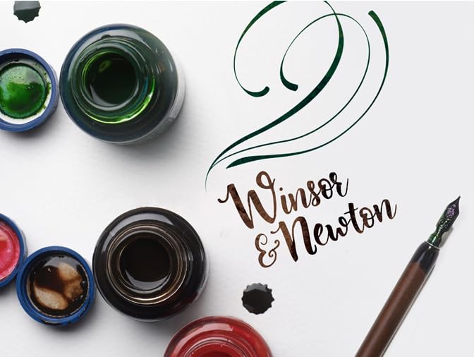 Winsor & Newton Calligraphy Ink, 30ml (1-oz) Bottle, Light Blue