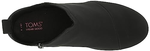 TOMS Girls Clare Fashion Boot, Black PU Nubuck, 4 big kid