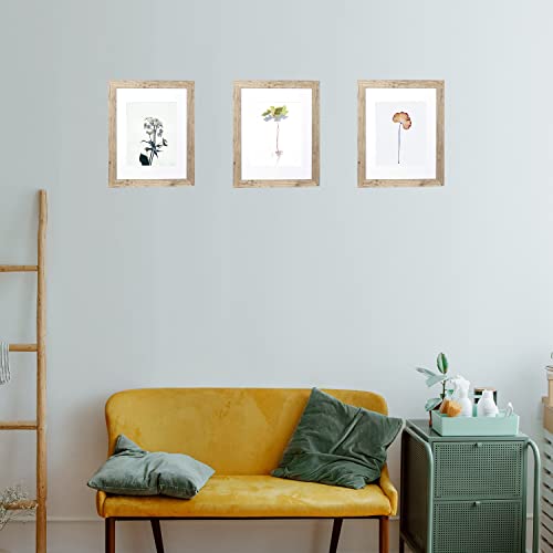 YOUNG POONG 11x14 Picture Frame Set of 2 Rustic Farmhouse Photo Frame with Tempered Glass for Wall and Tabletop Display