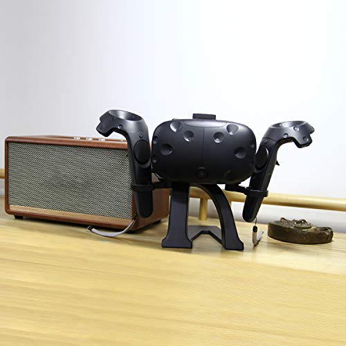 VRbrother VR Headset Stand and Controller Holder for Oculus Quest 2,Oculus Quest,Valve Index,HP Reverb G2 ,HTC Vive Plus,HTC Vive Pro VR VR Headset, Controller Hook Display Holder (Black)