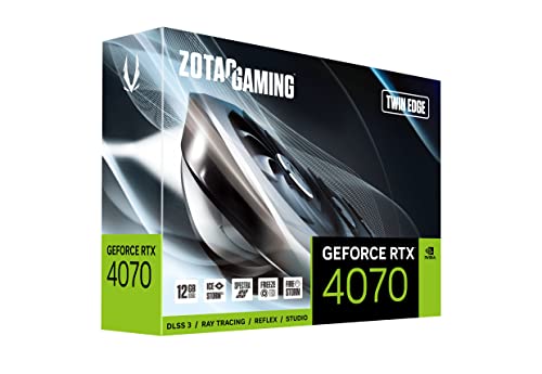 ZOTAC GAMING GeForce RTX 4070 Twin Edge DLSS 3 12GB GDDR6X 192-bit 21 Gbps PCIE 4.0 Compact Gaming Graphics Card, IceStorm 2.0 Advanced Cooling, SPECTRA RGB Lighting, ZT-D40700E-10M