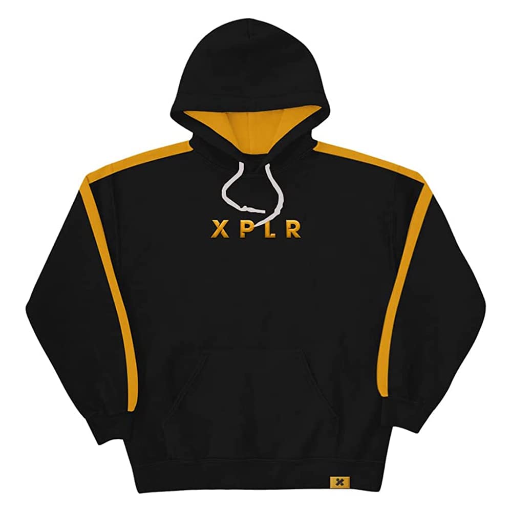 XPLR The Trilogy Black + Gold Hoodie Sam and Colby Merch Long Sleeve Women Men Sweatshirt (Hoodie,L)