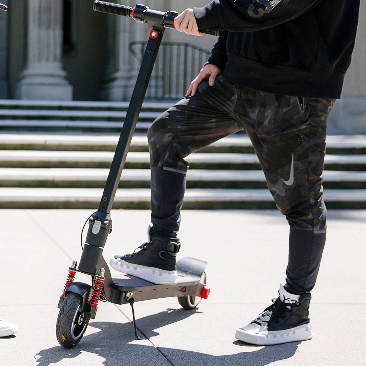 XPRIT 8" Electric Scooter with Shock Absorbers, Up to 13 Miles Range, Commuting Scooter (Black)