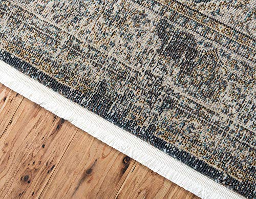 Unique Loom Baracoa Collection Area Rug - La Cabana (5' 5" x 8' Rectangle, Fume Gray/ Brown)