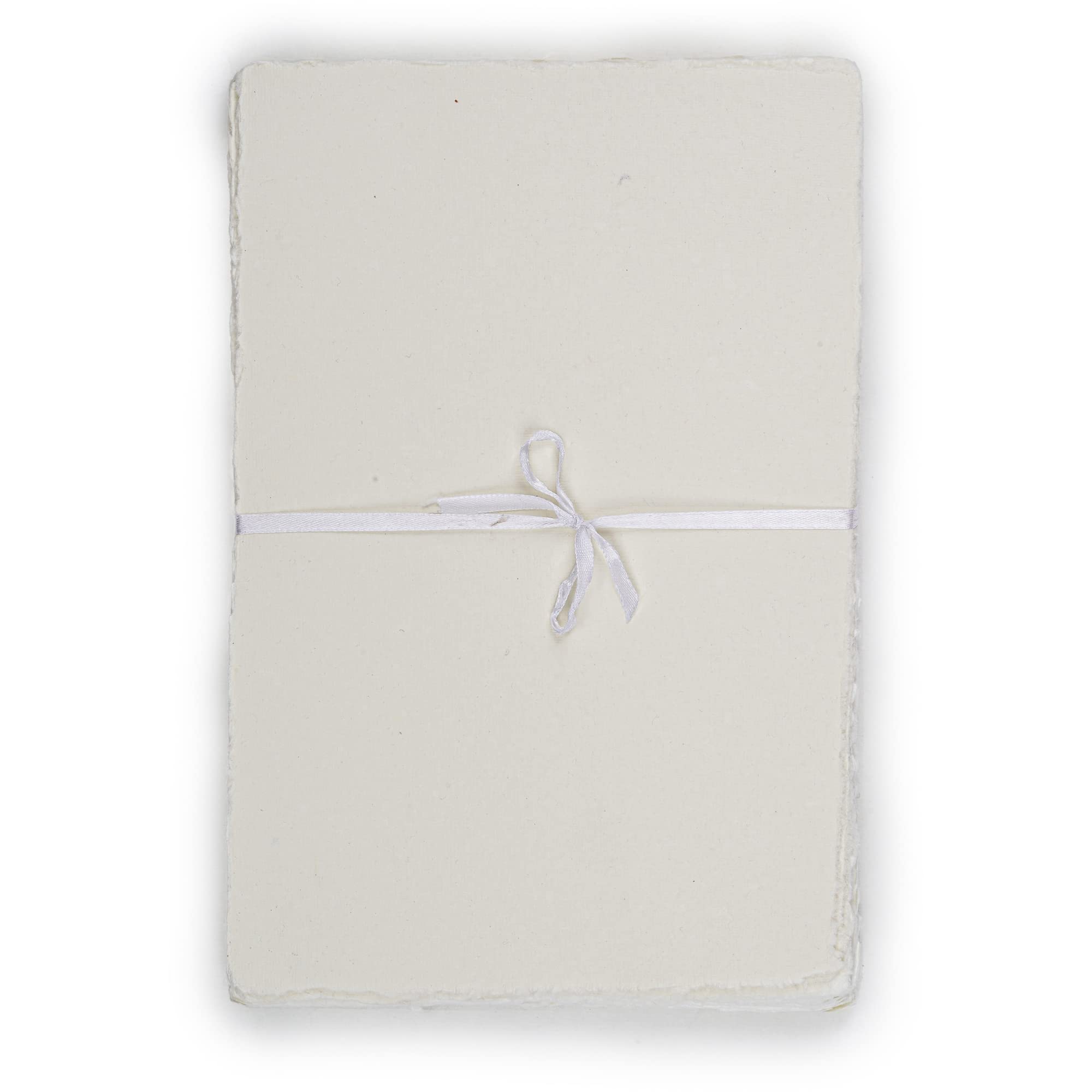 Watercolor Paper - 7.5 X 11 inches - Mixed Media Watercolor Paper - 150 GSM Thick Deckle Edge Virgin Cotton Handmade Paper - Off White