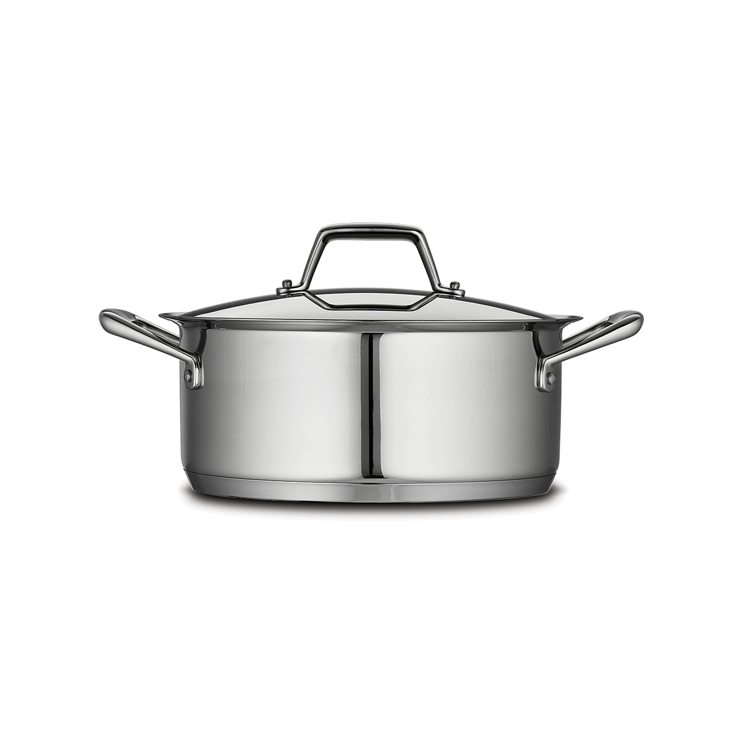 Tramontina Covered Dutch Oven Stainless Steel Tri-Ply Base 5 Quart, 80101/010DS