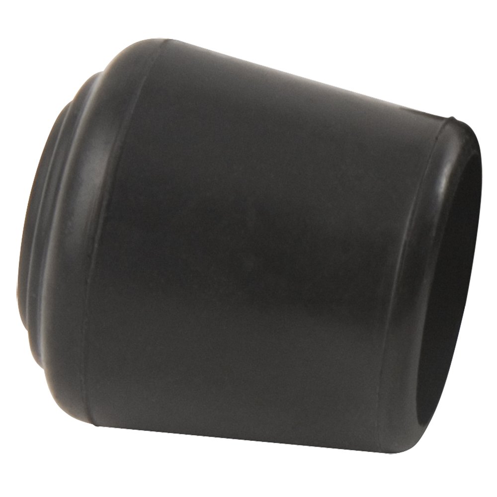 SoftTouch 1/2" Round Slip-On Rubber Folding Metal Chair Leg Tip Replacement - Protect Surfaces & Dampen Noise, Black, 4 Count (Pack of 1)