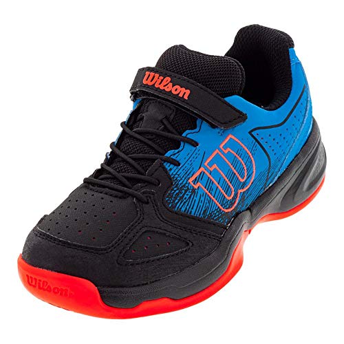 Wilson KAOS Junior Tennis shoes, Hawaiian Surf/Black/Fiery Coral, 12