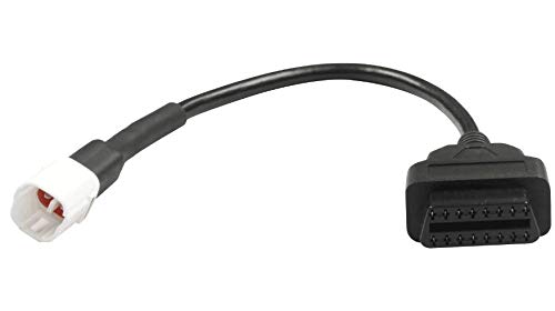 YLDEE OBD 4 Pin Diagnostic Cable, OBDII Adapter OBDII Connector Cable Scan Tool for YAMA HA Motorcycle Bike ATV