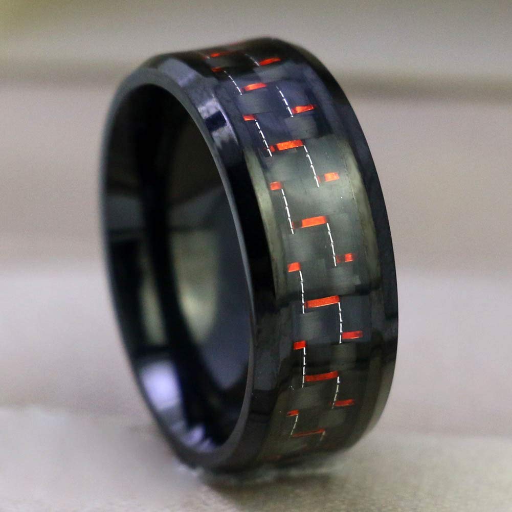 Wedding Ring Set Two Rings His Hers Couples Rings Women's Black Gold Filled White CZ Wedding Engagement Ring Bridal Sets & Men's Stainless Steel Wedding Band