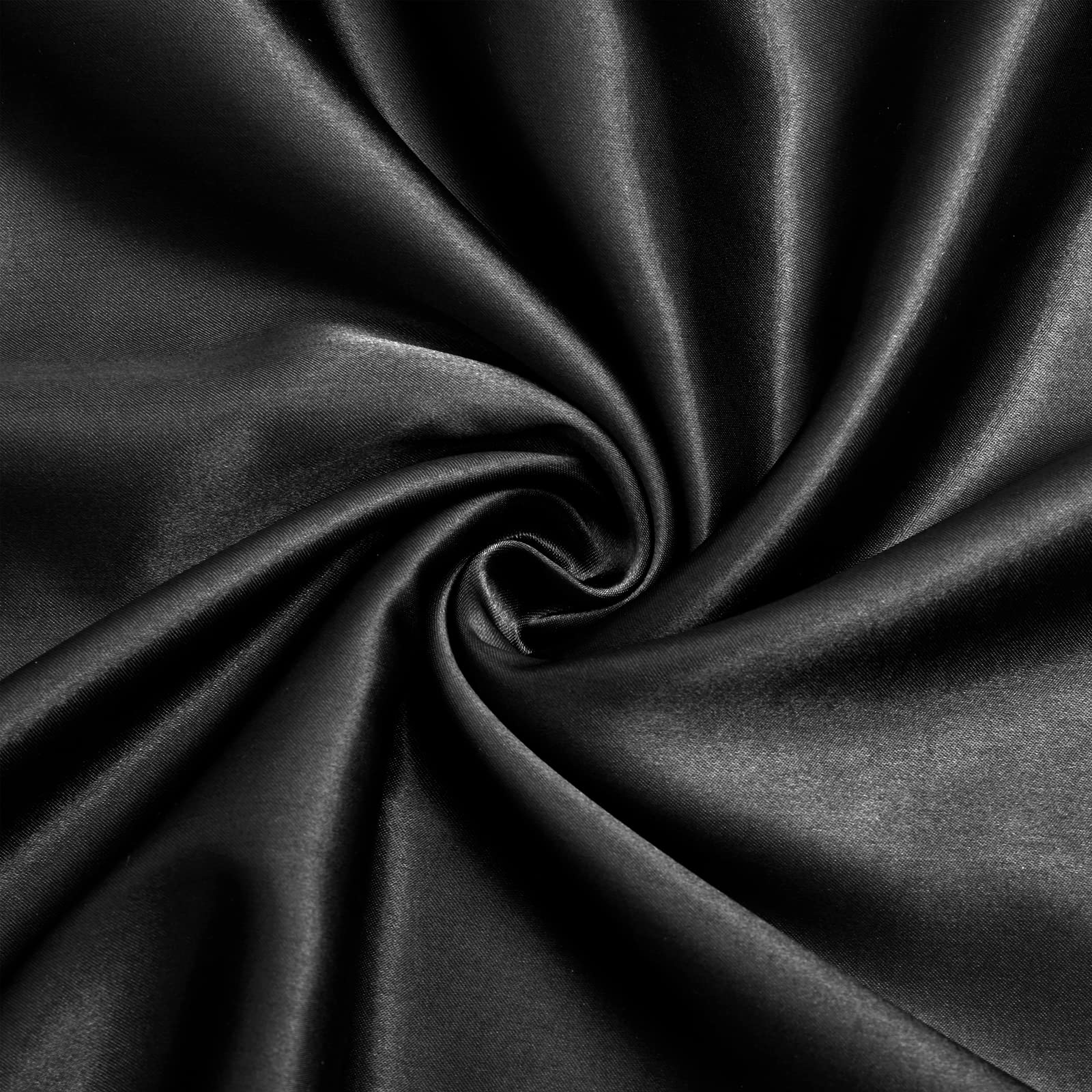 VACVELT 4pcs Extra Deep Pocket Satin Sheets Queen Size Bed Set, Black Satin Sheet Set Fit 18-24 Inch Deep Pocket Mattress, Silky & Luxury Satin Bedding Set Soft & Ultra Deep Fitted Sheet Set