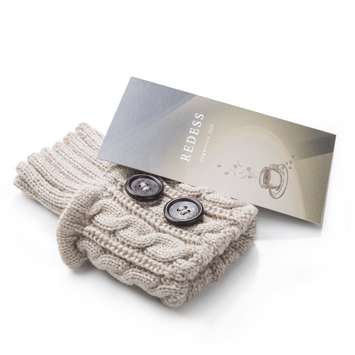 Women Boot Knit Cuffs,Short Crochet Leg Warmers, Variety of Styles Winter Warm Cuff Socks 3 Pairs by REDESS