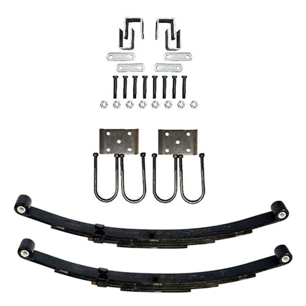Trailer Double Eye Spring Suspension and Single Axle Hanger Kit for 2 3/8" Tube - 3500 Pound Axle