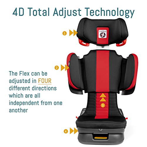 Viaggio Flex 120 - Booster Car Seat - for Children from 40 to 120 lbs - Made in Italy - Crystal Black (Black)