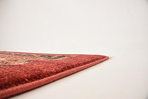 Unique Loom Fars Collection Area Rug - Pasadena (8' Square, Rust Red/ Black)