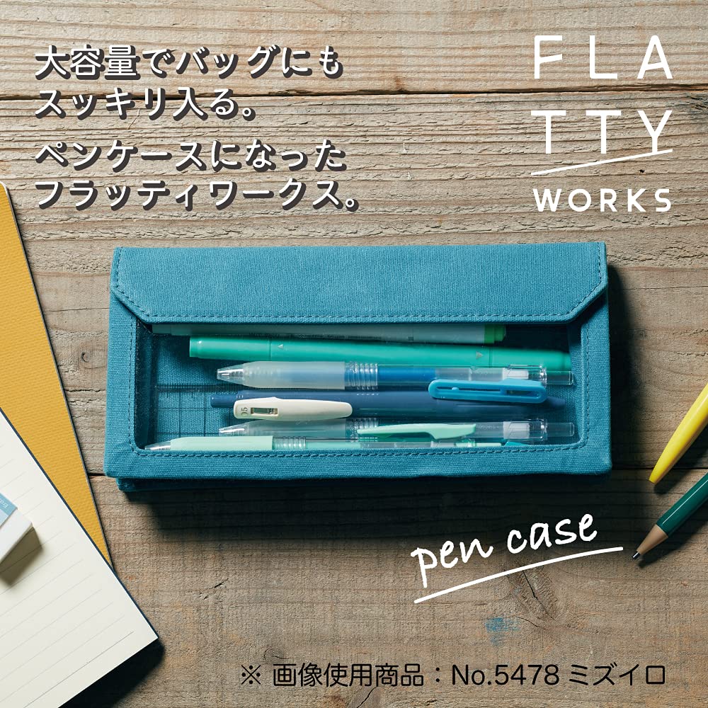 キングジム(Kingjim) King Jim Flatty Works 5478W Miss Pen Case, Wide Size, Light Blue