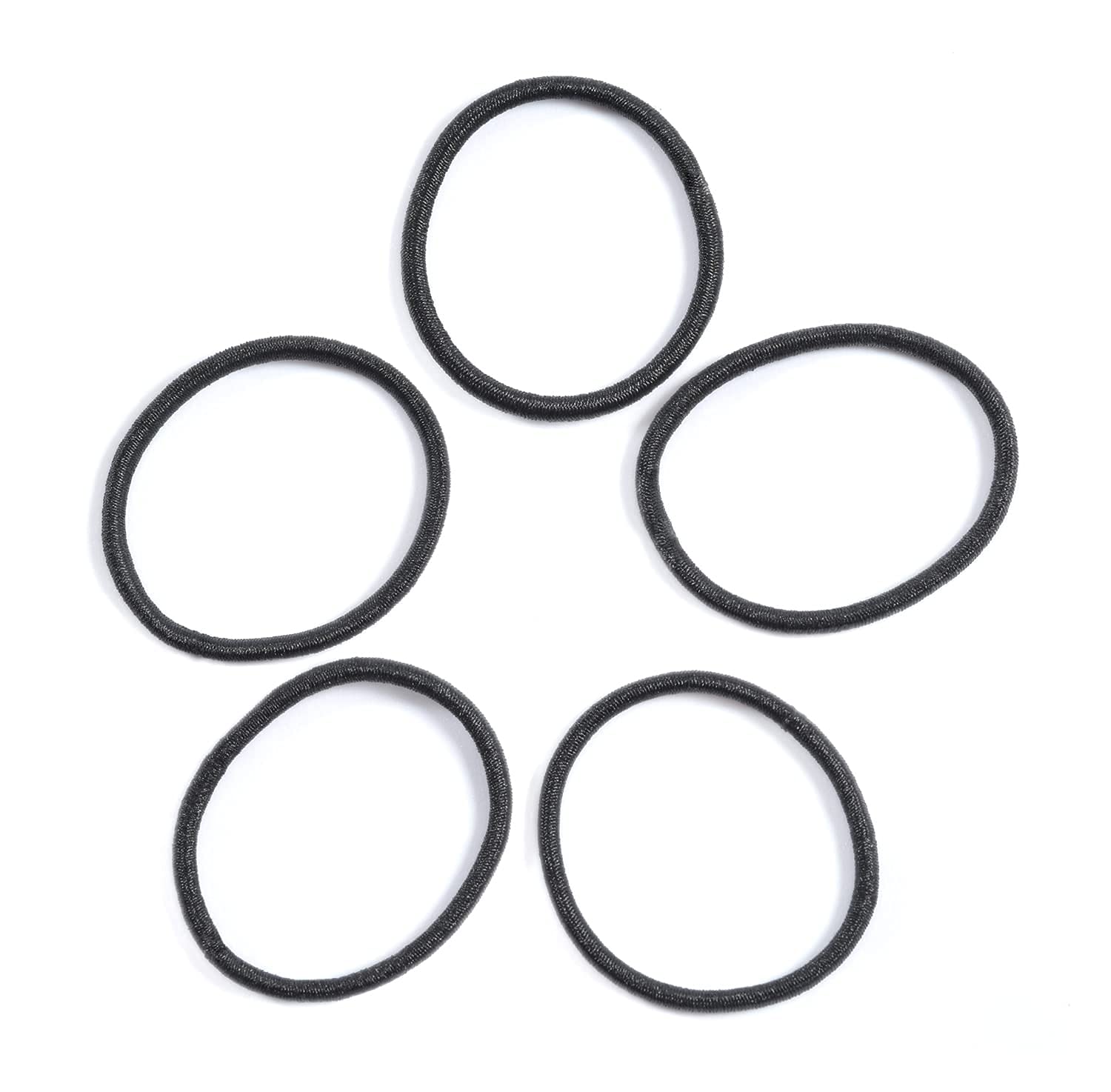 Youxuan Small Hair Elastics for Girls, Soft and Comfy Rubber Bands, 100 PCS Hair Ties, Black