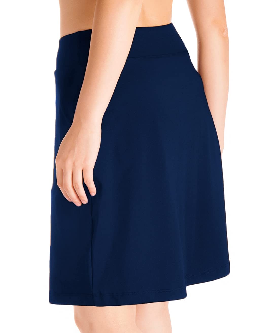 Yogipace Tall Women's 20" Modest Knee Length UV Protection Skirt Athletic Golf Tennis Skort Built in Shorts Navy Blue Size XXL
