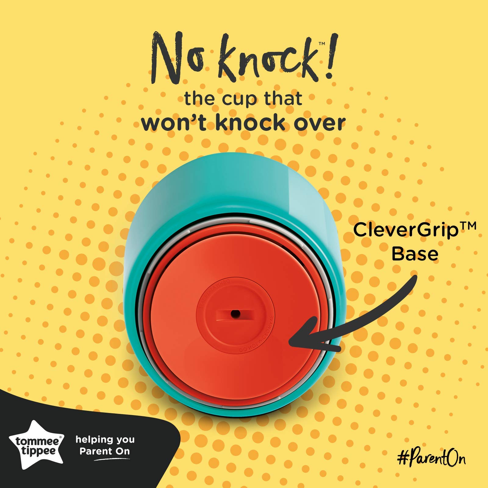 Tommee Tippee No Knock Transition Toddler Cup with Clevergrip Base, Cat & Fox, 18+ Months