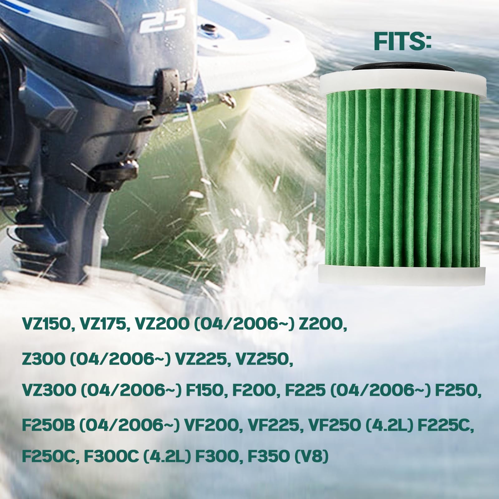Xislet Primary Fuel Filter Element Compatible with Yamaha Outboard F150-250 4 Stroke Replaces 6P3-WS24A-01-00 6p3-24563-01-00 (2006 and Later)