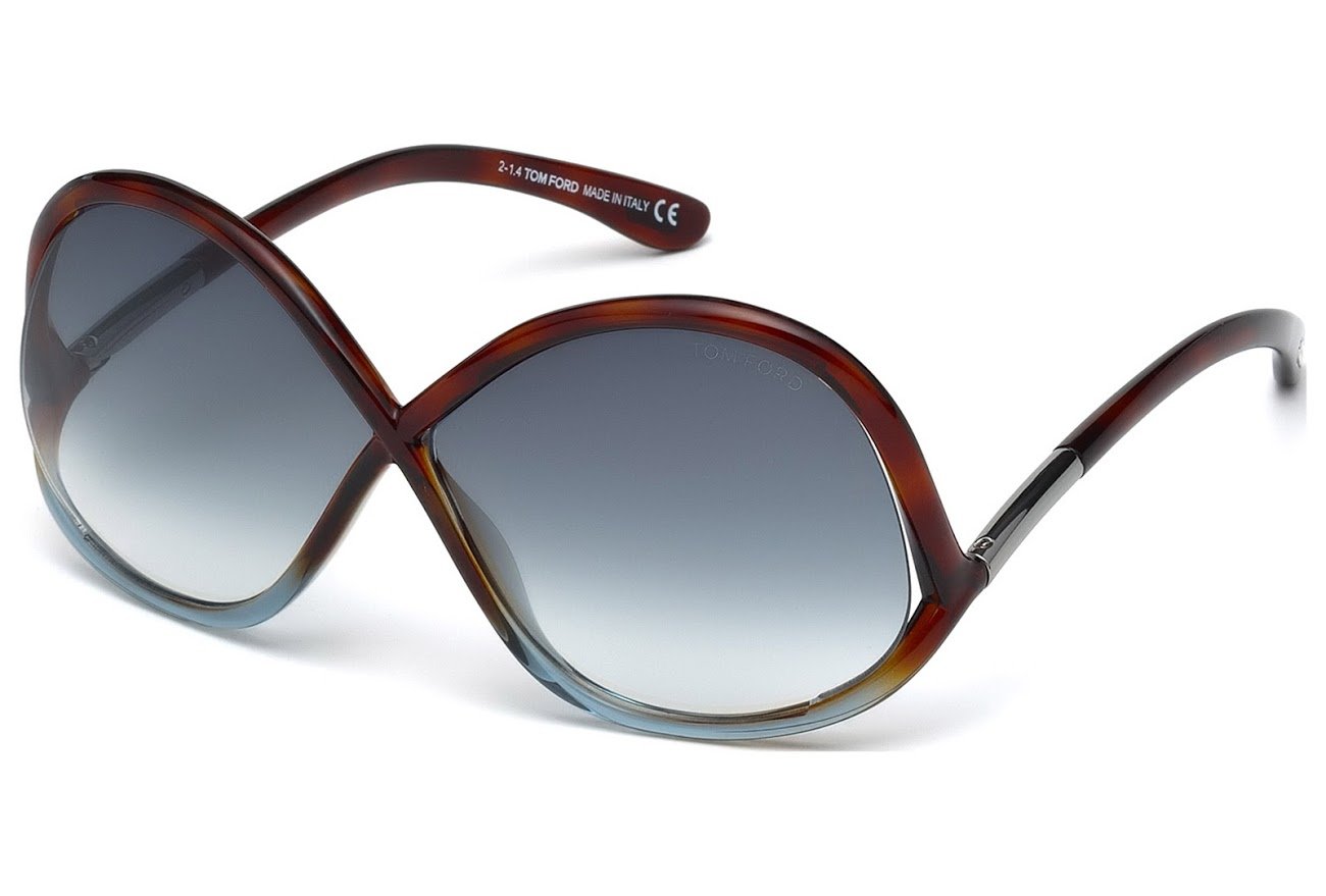 Tom Ford TF 372 Ivanna 53W Havana Brown Sunglasses