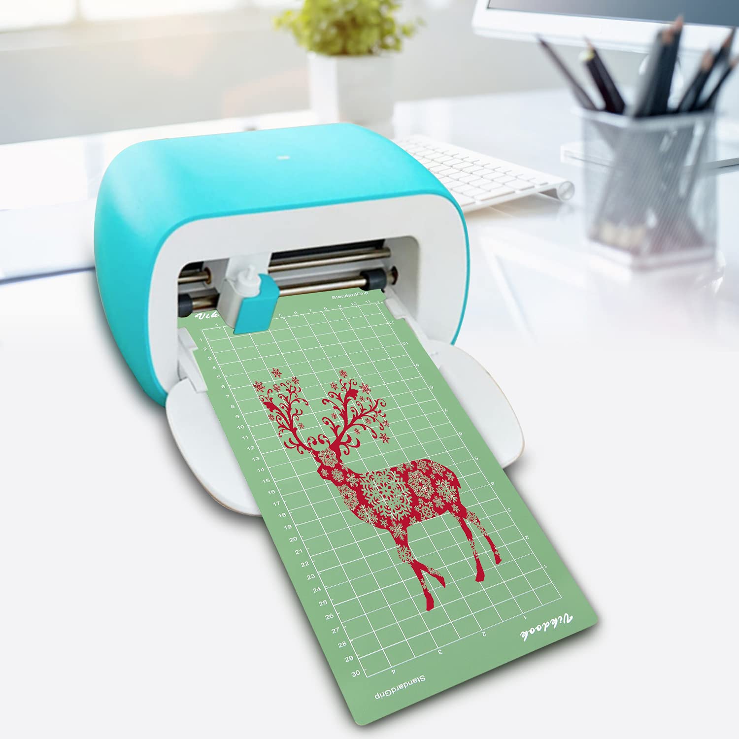 VIKDOOK Cutting Mat for Cricut Joy 4.5βX6.5β Variety Grip Sticky Cutting Mat Pack Blue Light Grip Green Standard Grip Purple Strong Grip 3 Mats Pack