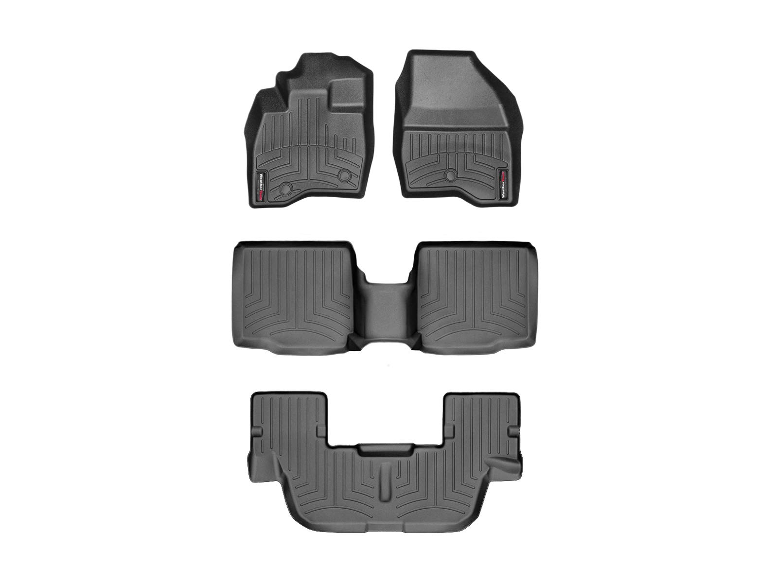 WeatherTech Custom Fit FloorLiners for Ford Explorer - Full Set (449811-44359-4-3), Black