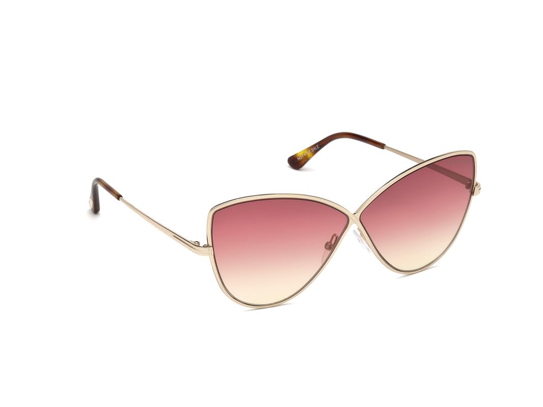 Tom Ford FT0569 28T Shiny Rose Gold Elisa Cats Eyes Sunglasses Lens Category 1