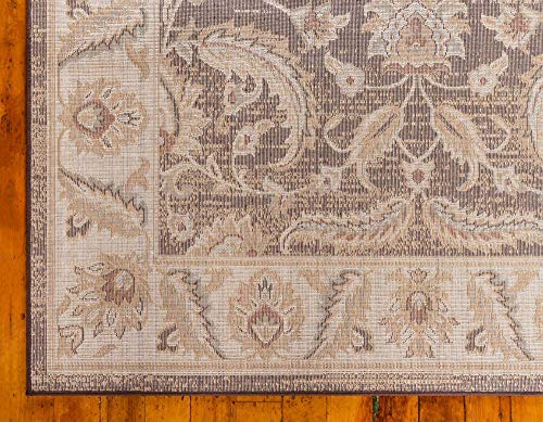 Unique Loom Voyage Collection Traditional Oriental Classic Intricate Floral Design Area Rug (2' 2 x 3' 0 Rectangular, Brown/Gold)