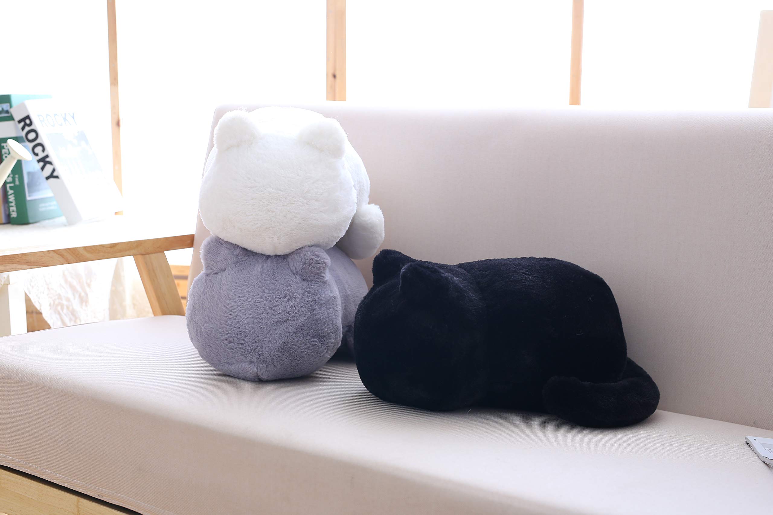 winnieindustries Children's Gift Plush Cat Toys Stuffed Cats Doll Party Throw Pillow (Black)