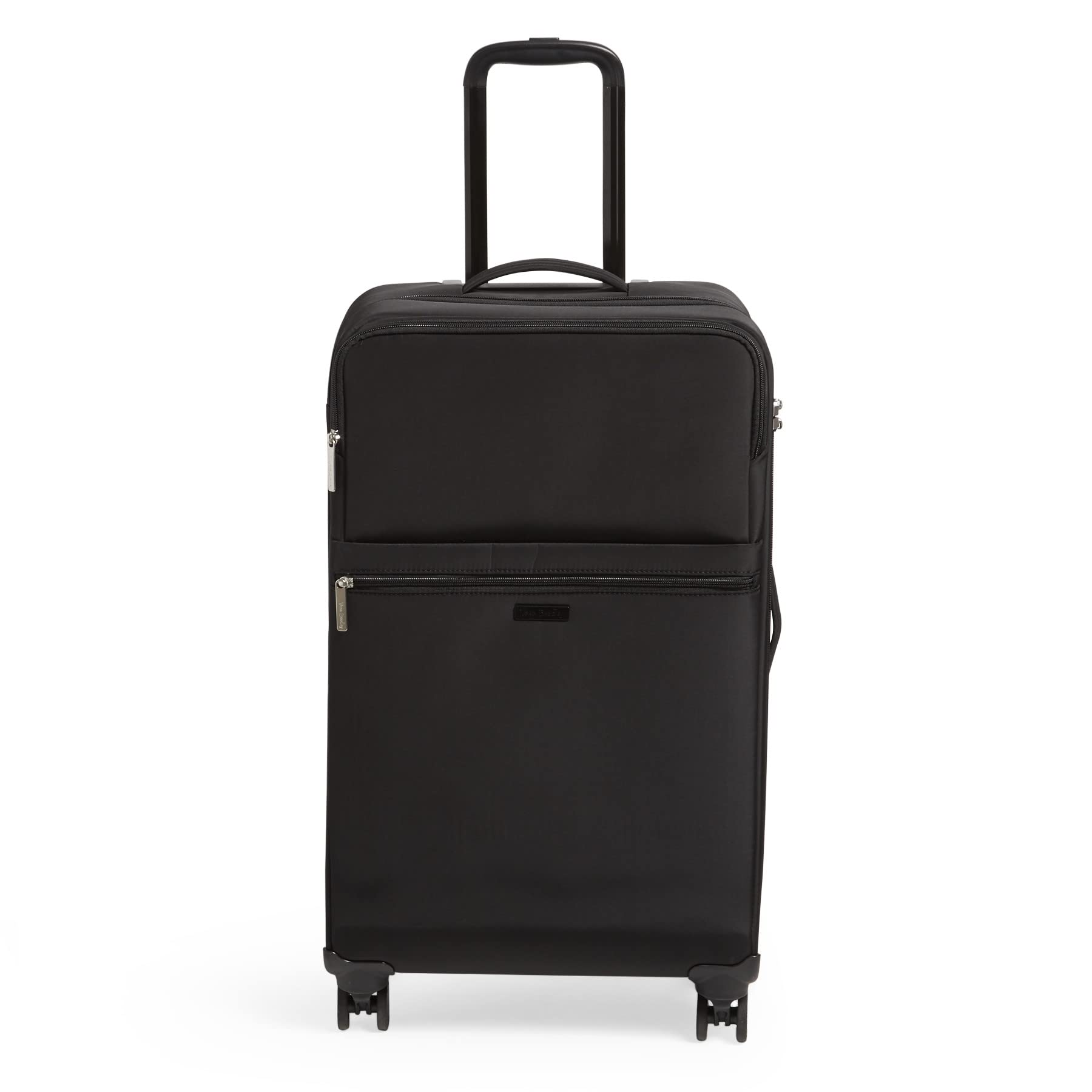 Vera Bradley Women's Softside Rolling Suitcase Luggage, True Black, 27" Check In