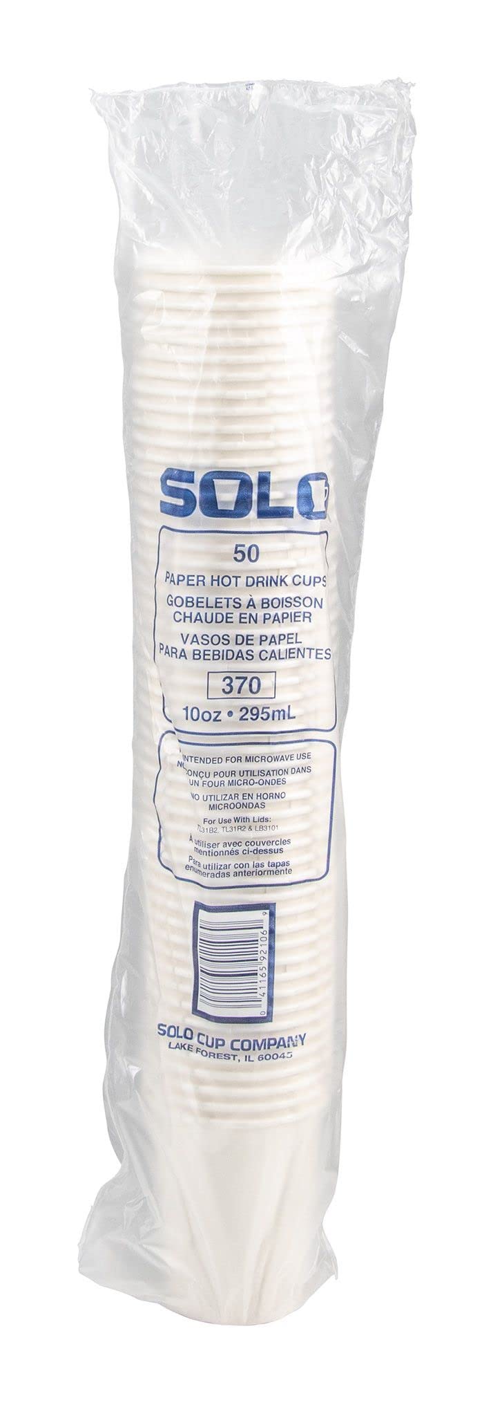 Solo 370W-2050 10 oz White SSP Paper Hot Cup (Case of 1000)