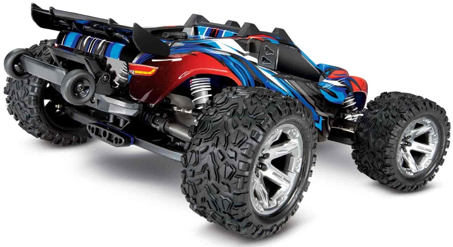 Traxxas 670764BLUE Rustler 4x4 Vxl: 1/10 Scale Stadi