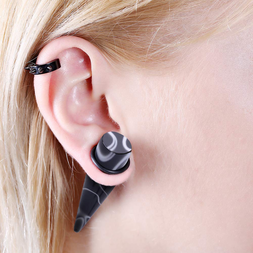 WBRWP 32pcs Ear Stretching Kit Set - Acrylic Tapers and Plugs with Double O-Ring Ear Expander Gauges Stretcher Body Piercing Jewelry Colorful 14g-0g