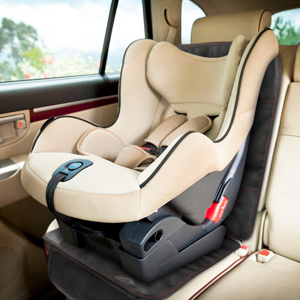 YOOFAN 2 Pack Car Seat Protectors with Thickest Padding, Waterproof 600D Oxford Fabric, 2 Large Pockets, XL Size Best Coverage for Child Baby Car Seats and Leather Seats