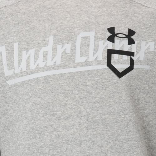 Under Armour Men's Baseball Graphic Hoodie 21, Mod Gray Light Heather (011)/Black, Large