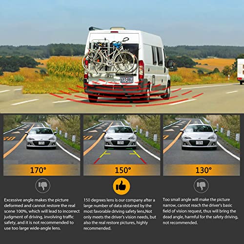 Wireless Backup Camera for Truck,LeeKooLuu F03 Bluetooth Backup Camera Digital Signals Rear View Camera System for Cars Campers Super Night Vision IP69 Waterproof DIY Guidelines