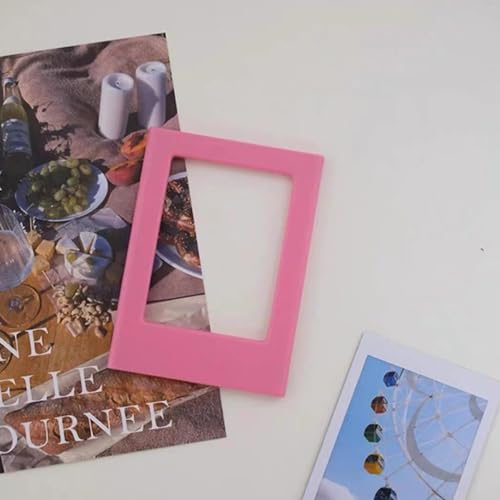 ulafbwur Fridge Magnetic Photo Frame 2pcs Exquisite Workmanship Colorful Strong Magnet Picture Frames for Home Room Polaroid Rose Red