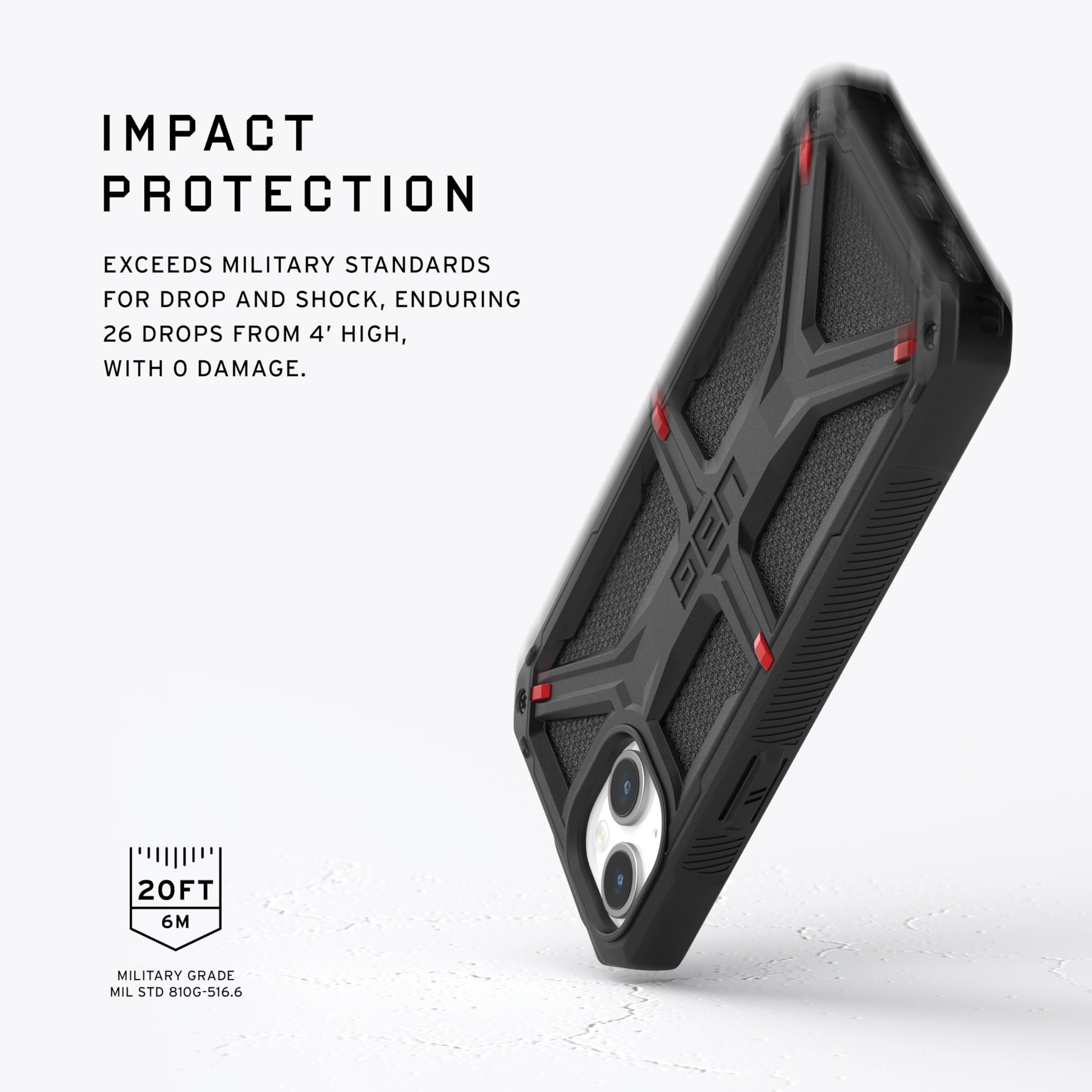URBAN ARMOR GEAR UAG Case Compatible with iPhone 15 Case 6.1" Monarch Carbon Fiber Rugged Heavy Duty Military Grade Drop Tested Protective Cover