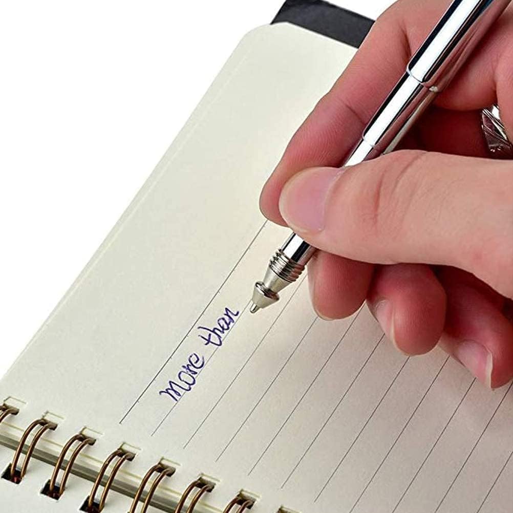 Yanxuan Stainless Steel Metal Pen, Silver Ballpoint Pen, Mini Pocket Pen for Business Gift Automobile Keychains