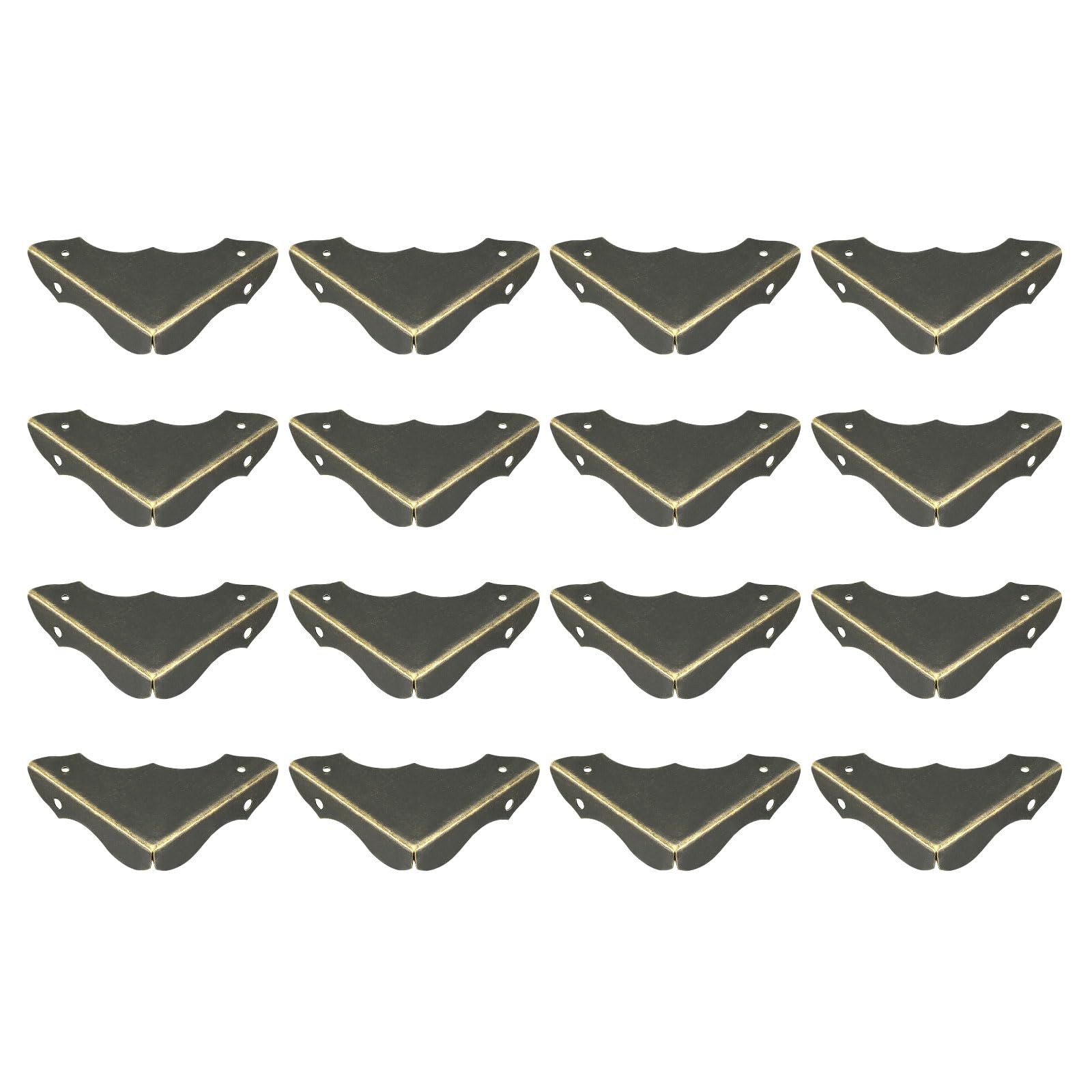 uxcell Metal Desk Corner Protectors Table Edge Cover Guard 40x40x9mm Bronze Tone 4pcs