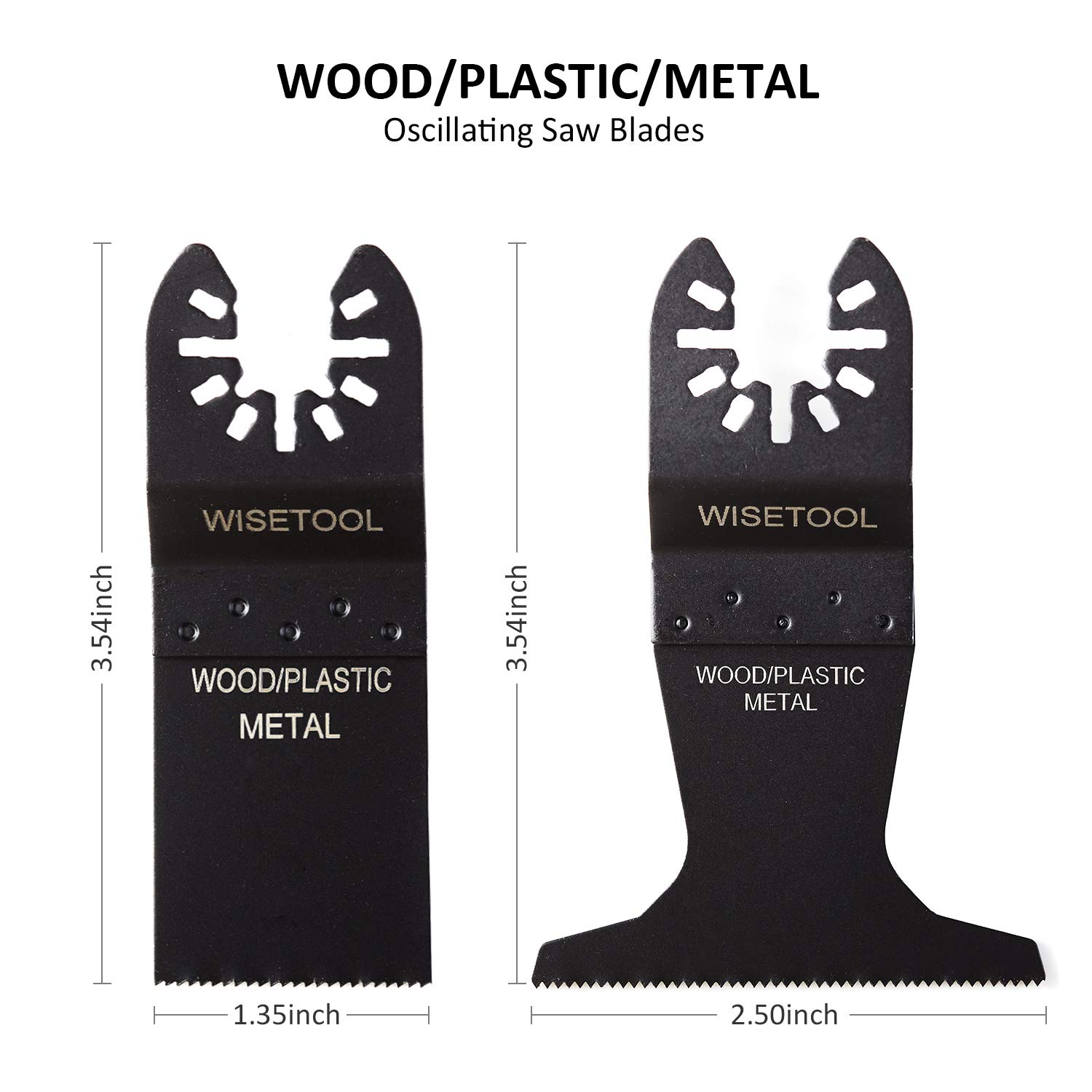 WISETOOL 23 Piece Oscillating Multi Tool Mixed Accessories,Quick Release Saw Blades Kit for Metal,Wood and Plastic Cutting,Sanding and Grinding