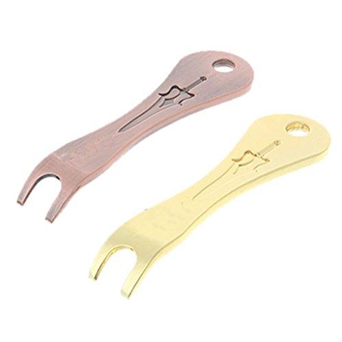 Zittop Acoustic Guitar Bridge Pins Puller Peg Remover - Strings Change - Multifunction Guitar Peg Puller Bridge Pin Remover Extractor Removal Metal Handy Tool Kit Accessories (Bronze)
