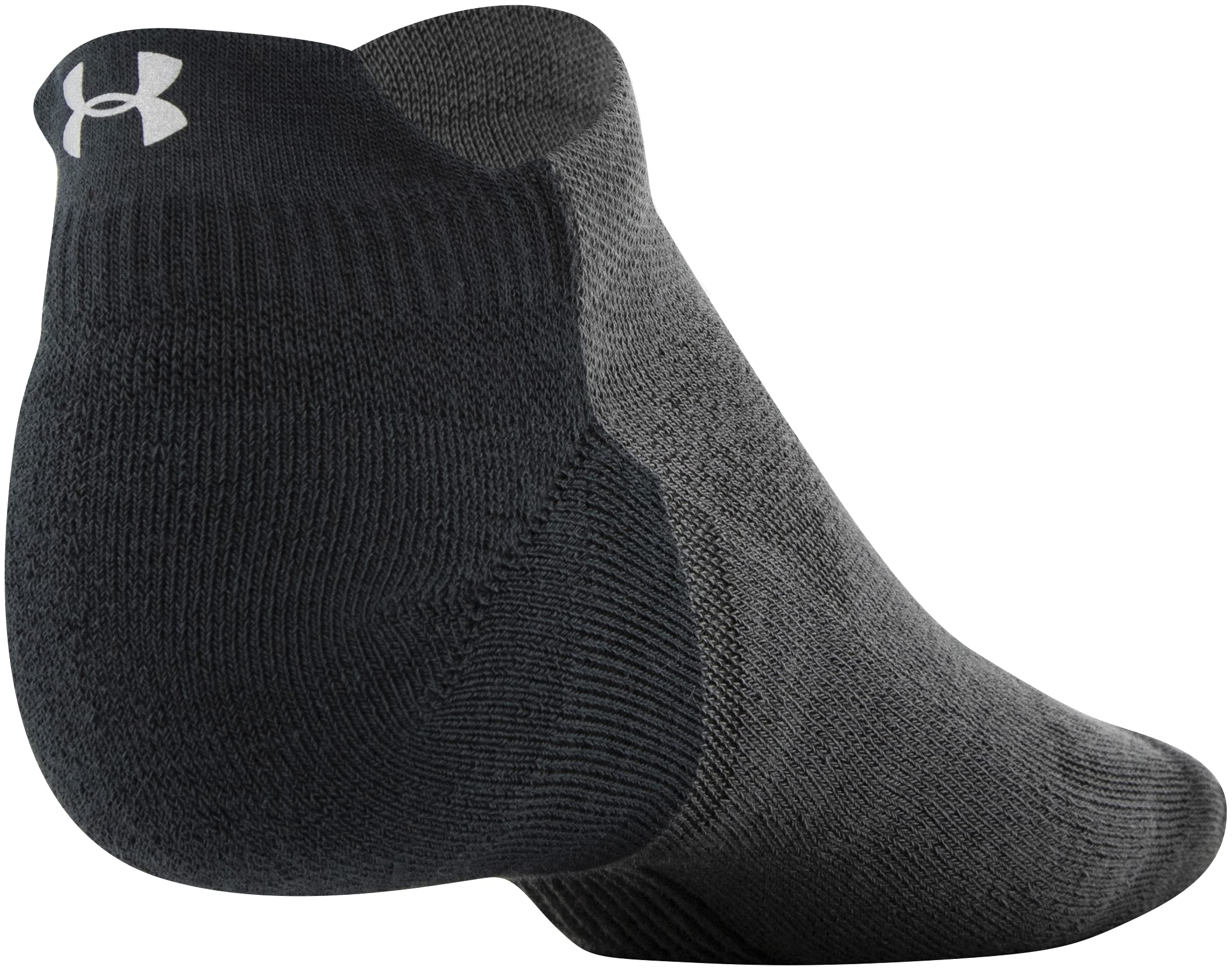 Under Armour Unisex-Adult ArmourDry Run No Show Tab Socks, 1-Pair, Black, Large