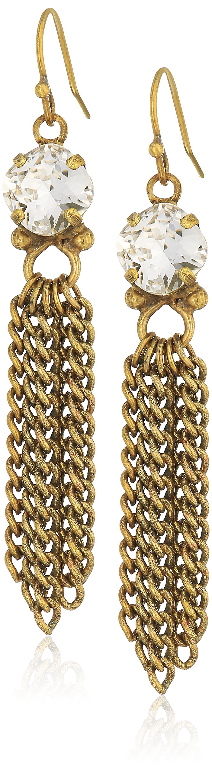 Sorrelli Lisa Oswald Collection Fringed Crystal Drop Earrings