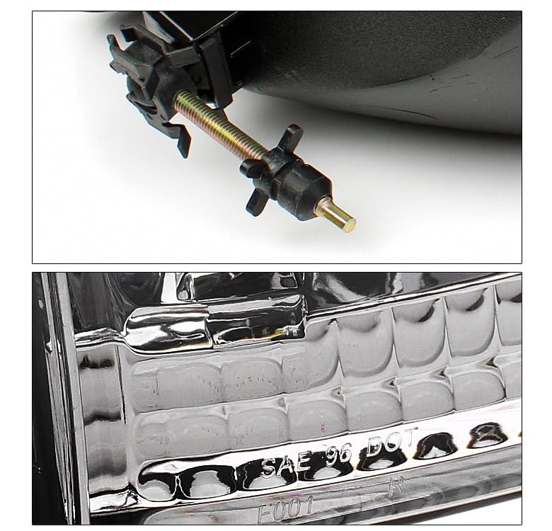 ZMAUTOPARTS Replacement Headlights with Corner Signal Lamps Chrome/Amber For 1997-2003 Ford F-150/1997-2002 Expedition